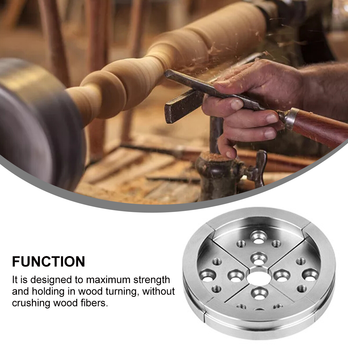 Lathe Chuck Stainless Steel Wood Turning Durable Strong Replacement ...