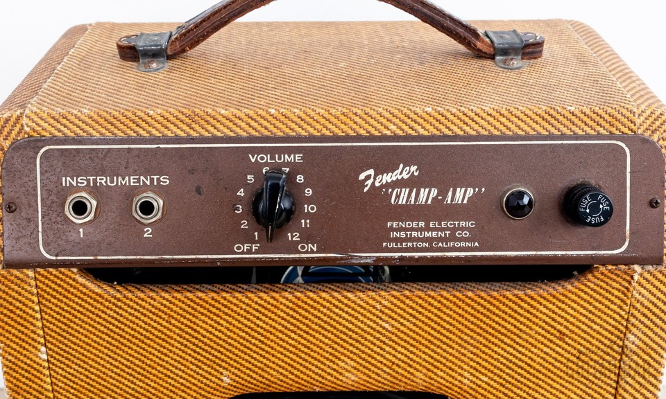 1953 Fender Champ Tweed Wide Panel Vintage Tube Amp, 5C1 Circuit | eBay