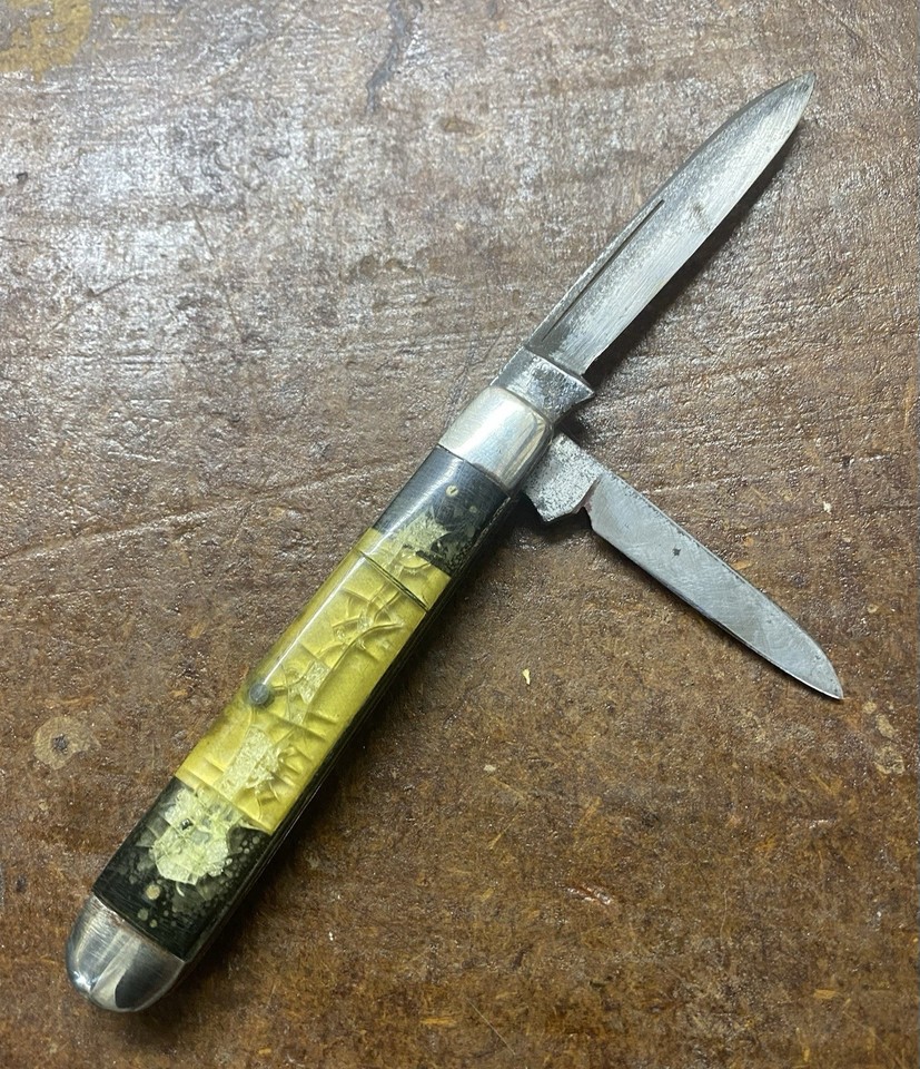 N. C. CO. CANTON PICTURE HANDLE PIN UP POCKET KNIFE SWELL END 1920'S | eBay
