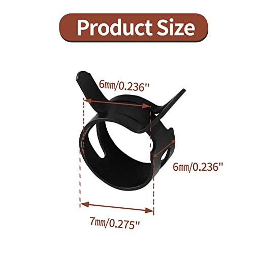 50 Pcs Spring Band Type Clamps ID Black Spring Hose Clip for Fuel 6mm(1 ...