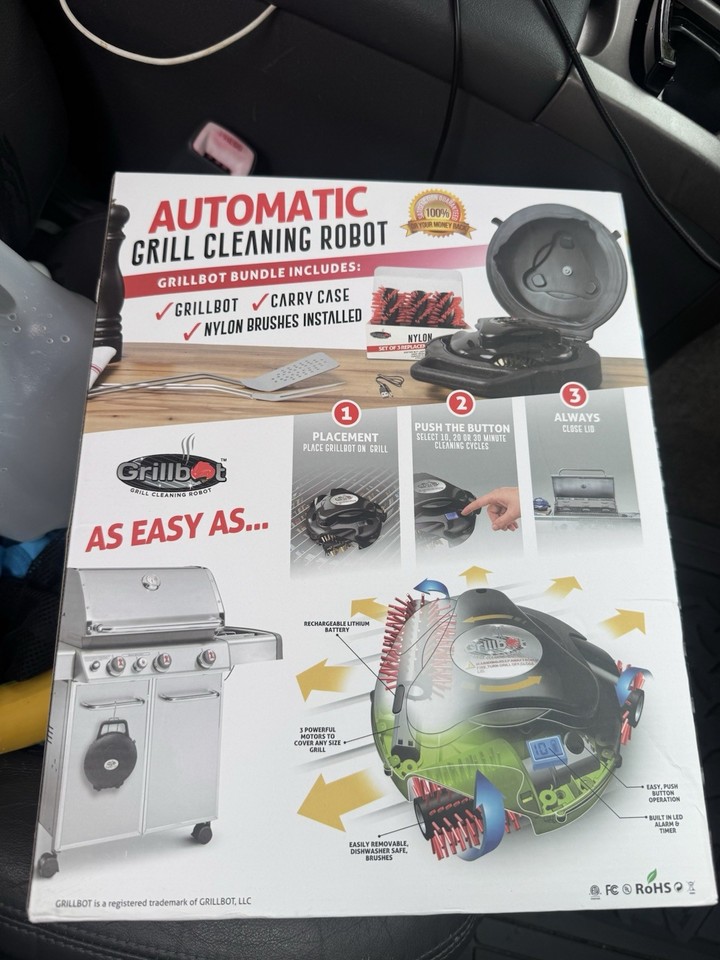 Grillbot Automatic Grill Cleaning Robot with Installed Brass ...