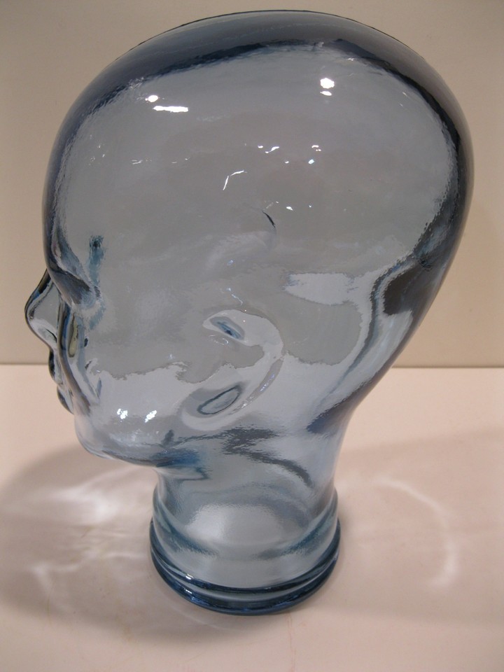 Glass Head WINTER BLUE, Life Size Mannequin Head for Decor, Display ...