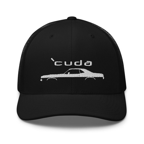 Hemi Cuda Muscle Car Silhouette Classic Car Barracuda Cap Snapback hat ...