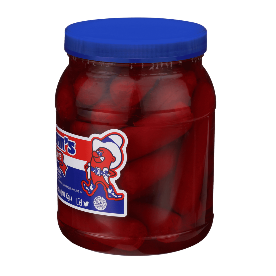 Ready To Eat Red Hots Pickled Sausage 32oz Jar Slow smoked Pickled ...