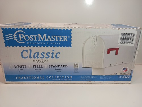 Post Master MailBox Roadside Classic White Standard Mailbox C1100W00 | eBay