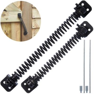 EBOXY BLACK GATE SPRINGS 8"/10" Adjustable Tension Outdoor Garden Door ...