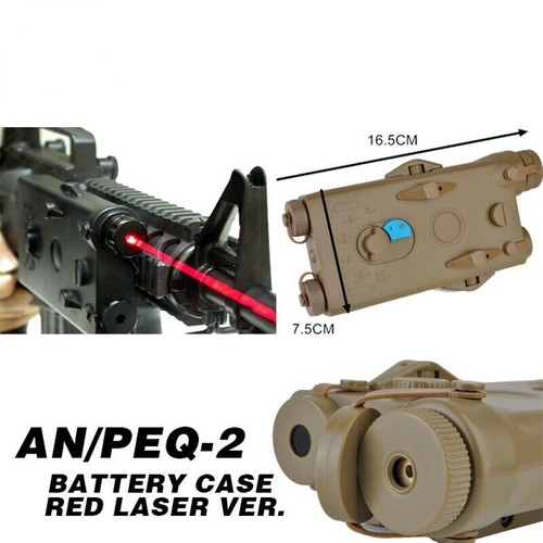 Airsoft AN/PEQ-2 Battery Case PEQ2 Battery Box Red laser PEQ Dummy For ...