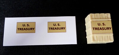 Dinky 275 Crate Stickers 2x U S Treasury for Brinks Armoured Car Crates ...