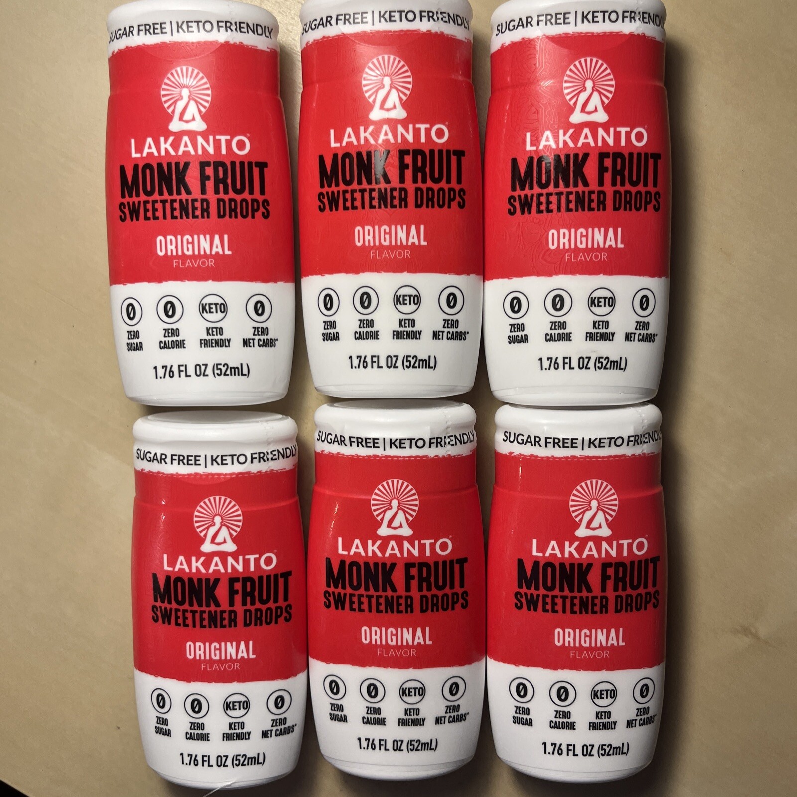 6 Lakanto Monk Fruit Sugar Free Sweetner Liquid Extract Drops 1.76oz ...