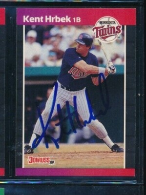 1989 Donruss #199 Kent Hrbek signed auto autograph blue sharpie swsw6 ...