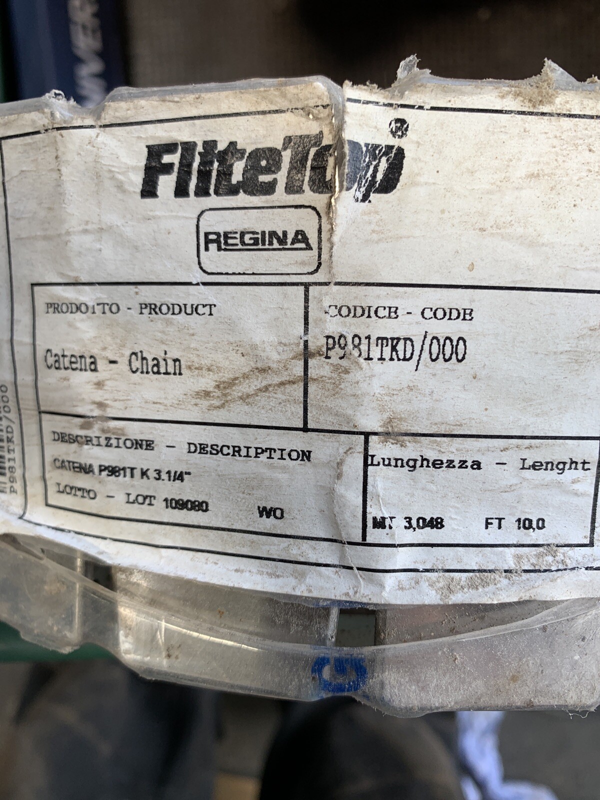 Regina FliteTop P981TKD/000 Conveyor Chain | Grelly UK