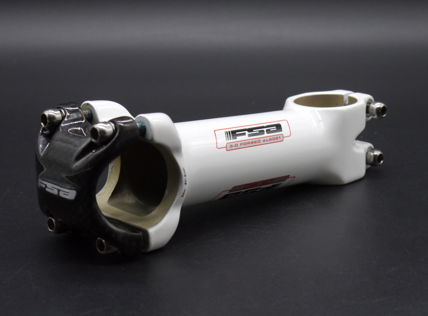 FSA OS-150 Ahead Vorbau 6° weiss 31,8mm Klemmung Carbon Kappe 120mm ...