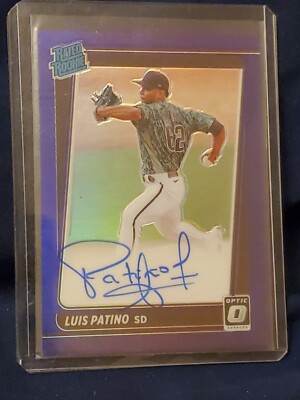 2021 Panini Optic Rated Rookie Signatures Luis Patino #RRS-LP Purple ...