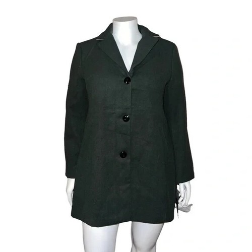 Maralyn & Me Juniors Single-Breasted Reefer Coat Dark Green XXL NWT ...