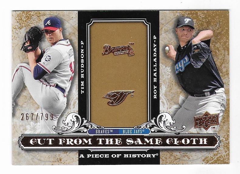 Roy Halladay 2008 UPPER DECK A PIECE OF HISTORY BASEBALL CARD #CSC-TR ...