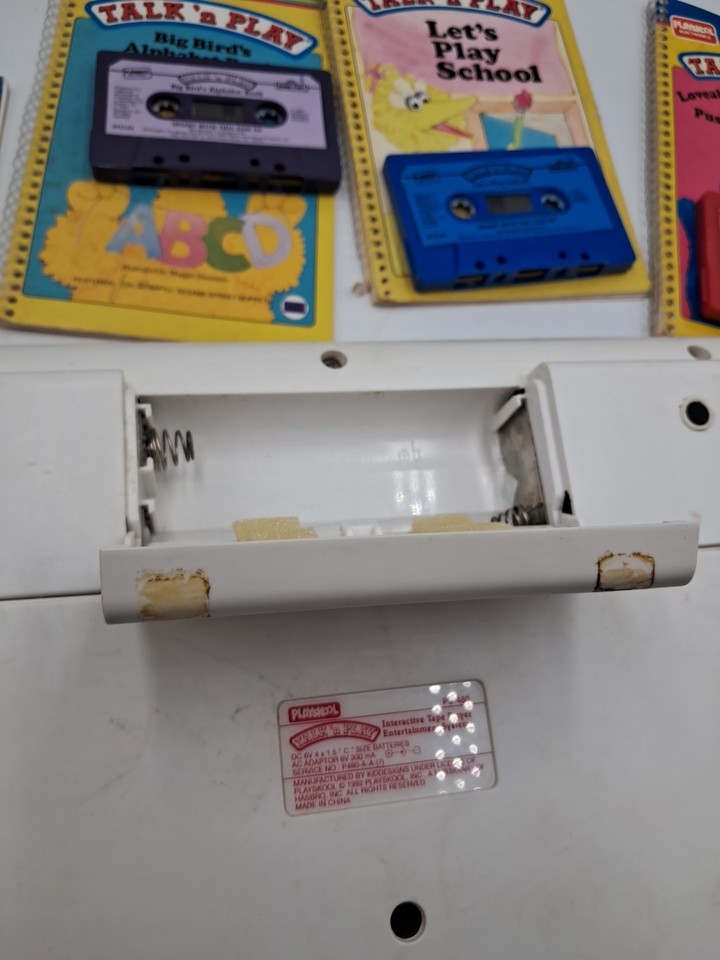 1992 Playskool Electronic Talk 'n Play System 4 Sesame Books/Tapes ...