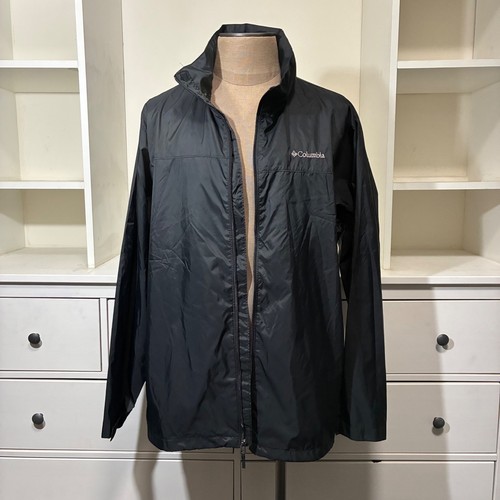 Columbia Watertight II Packable Rain Jacket Mens XLT Black Windbreaker ...