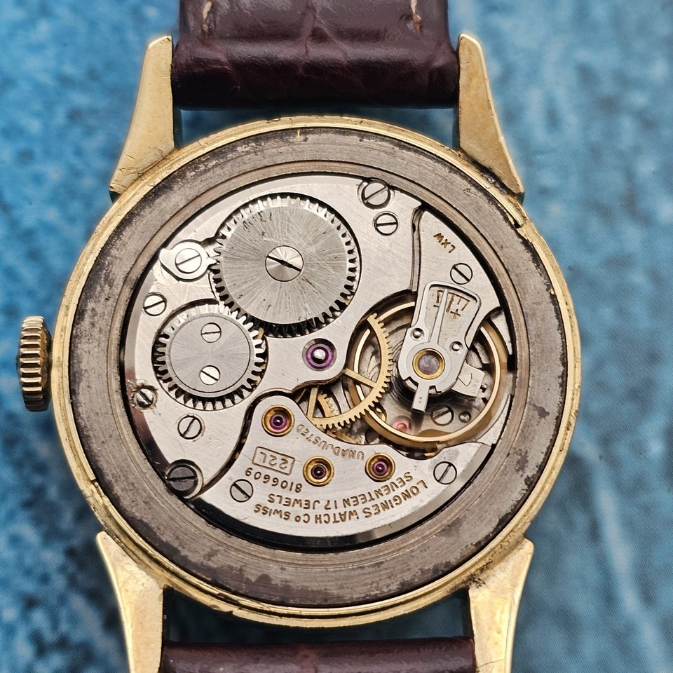 Vintage 14k Solid Gold Longines Hand-Winding Men's Wristwatch Cal 22L ...