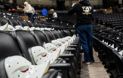 Anaheim Ducks SGA Home Opener 10/14/25 Wild Wing Hockey Mask White | eBay