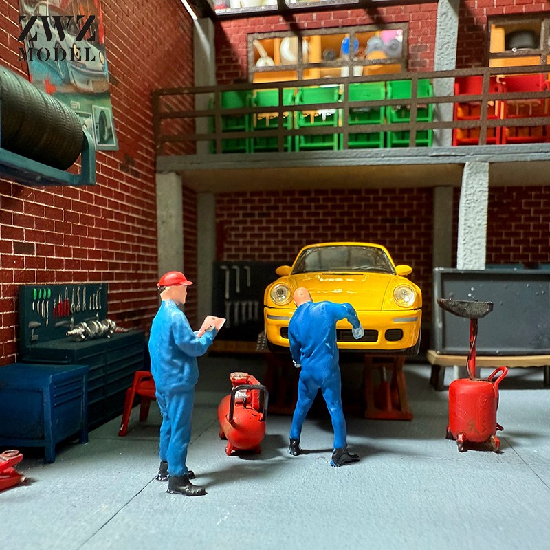 Diorama 1:64 Scale Garage Props Model Workshop Repair Tools Scene ...