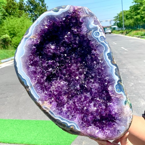 18.65LB Natural Amethyst geode quartz cluster crystal specimen Healing ...