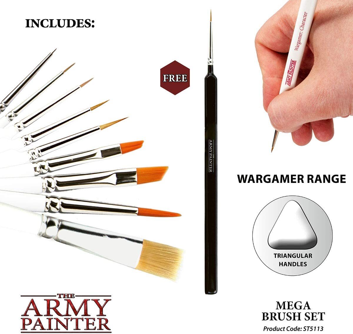 The Army Painter - Paint Brushes - 1pc/3pc/Set - Brush for Models ...