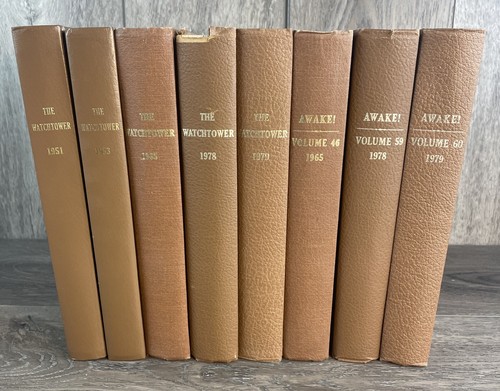 Watchtower Awake Hardcover Volumes 1951-1979 Lot of 8 Jehovah's Witness ...