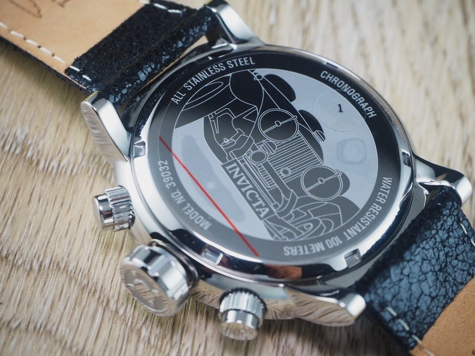 New Invicta Men's Bomber Limo Jeep 1837 Vintage Chrono Black Leather SS ...