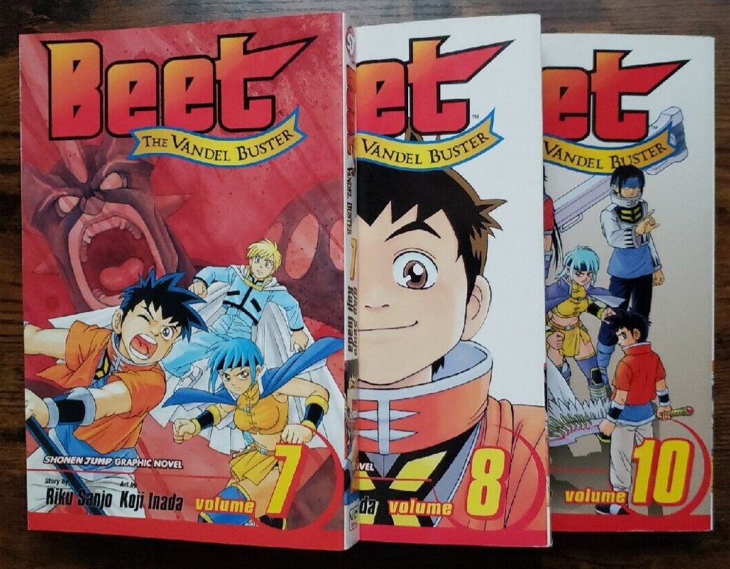 Beet The Vandel Buster Volumes 7 8 10 Manga by Riku Sanjo Shonen Jump ...