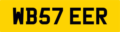 QUALITY WEBSTER THEME CAR REG NUMBER PLATE WB57 EER ALL FEES PAID WEBBY ...