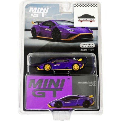 MINI GT LAMBORGHINI HURACAN STO 1/64 DIECAST VIOLA PASIFAE PURPLE ...