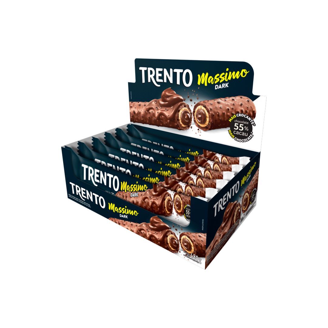 Brazilian Peccin Trento Massimo Dark Chocolate Wafer Candy 16x30g | eBay
