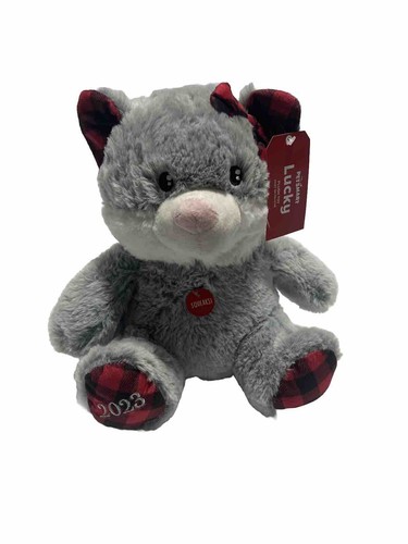 Petsmart 2023 Lucky the Gray Cat 11” Plush Squeaky Dog Toy Stuffed ...