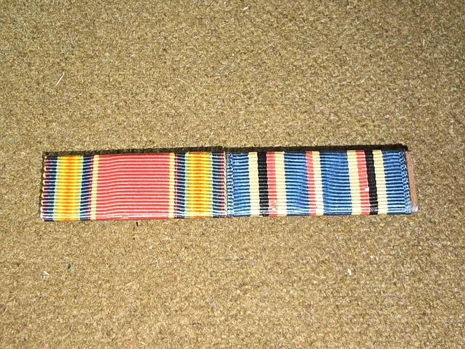 WWII US Army Ribbon Bar with 2 Ribbons WIDE TYPE PINBACK | eBay