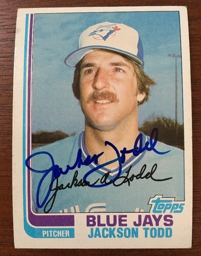 JACKSON TODD 1982 TOPPS AUTOGRAPHED SIGNED AUTO BASEBALL CARD 565 BLUE ...