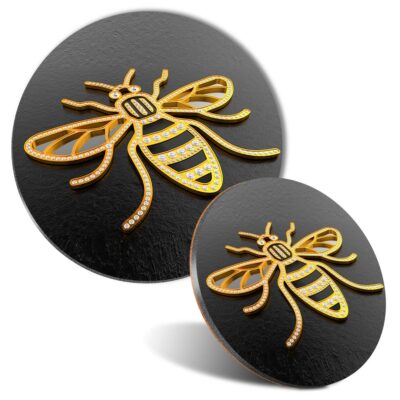 Mouse Mat & Coaster Set 3D Manchester Bee Logo #50003 | eBay