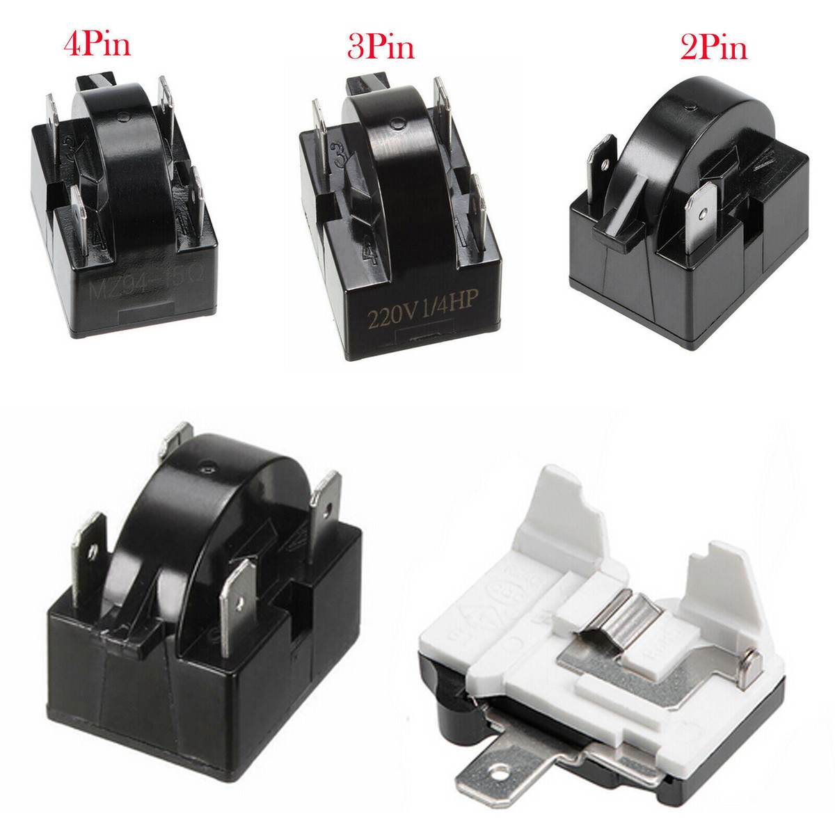 Overload Protector 2-Pin PTC Compressor Starter Relay & - For ...