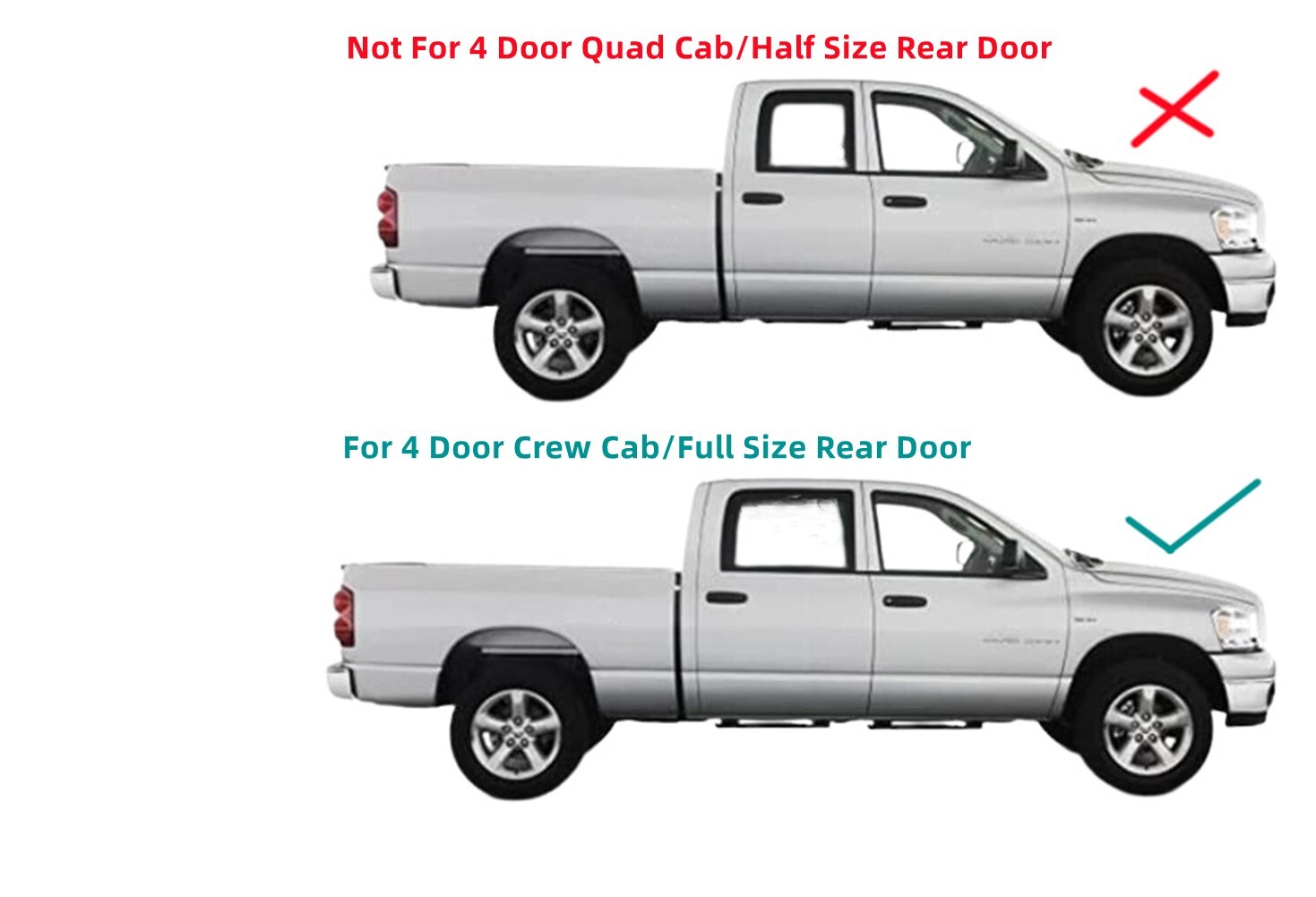 Passenger/Right Rear Door Window Glass For Dodge Ram 4DR Crew/Extended ...
