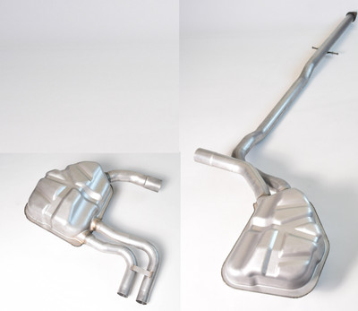 Mini Cooper S Exhaust Full System - INCLUDES CHROME TRIMS + STEEL ...