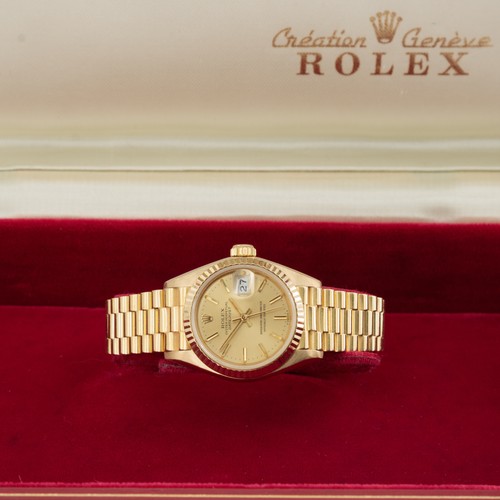 Ladies Rolex OP 18k Datejust 26mm Watch 69178 Champagne Dial w/Box # ...