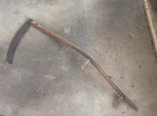1920 Vintage Antique Scythe Hay Sickle “Grim Reaper” Farming Tool | eBay