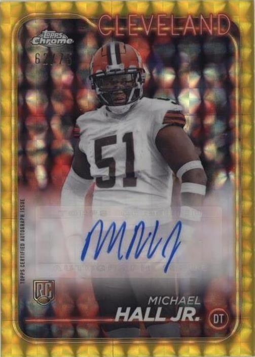 2024 Topps Chrome - Rookie Autographs Michael Hall Jr. #RA-MHA Yellow ...