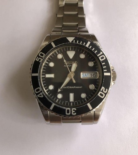 Seiko Cal.7S26 Vintage Diver Stainless Steel Day Date Automatic Mens ...