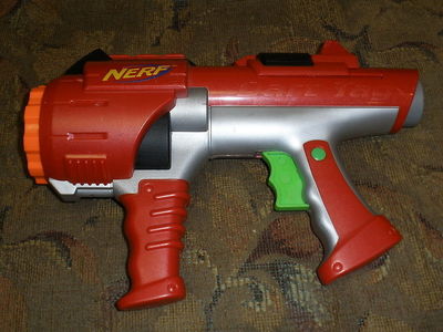Nerf DART TAG Hyperfire Blaster Gun Rotating Barrel RED | eBay