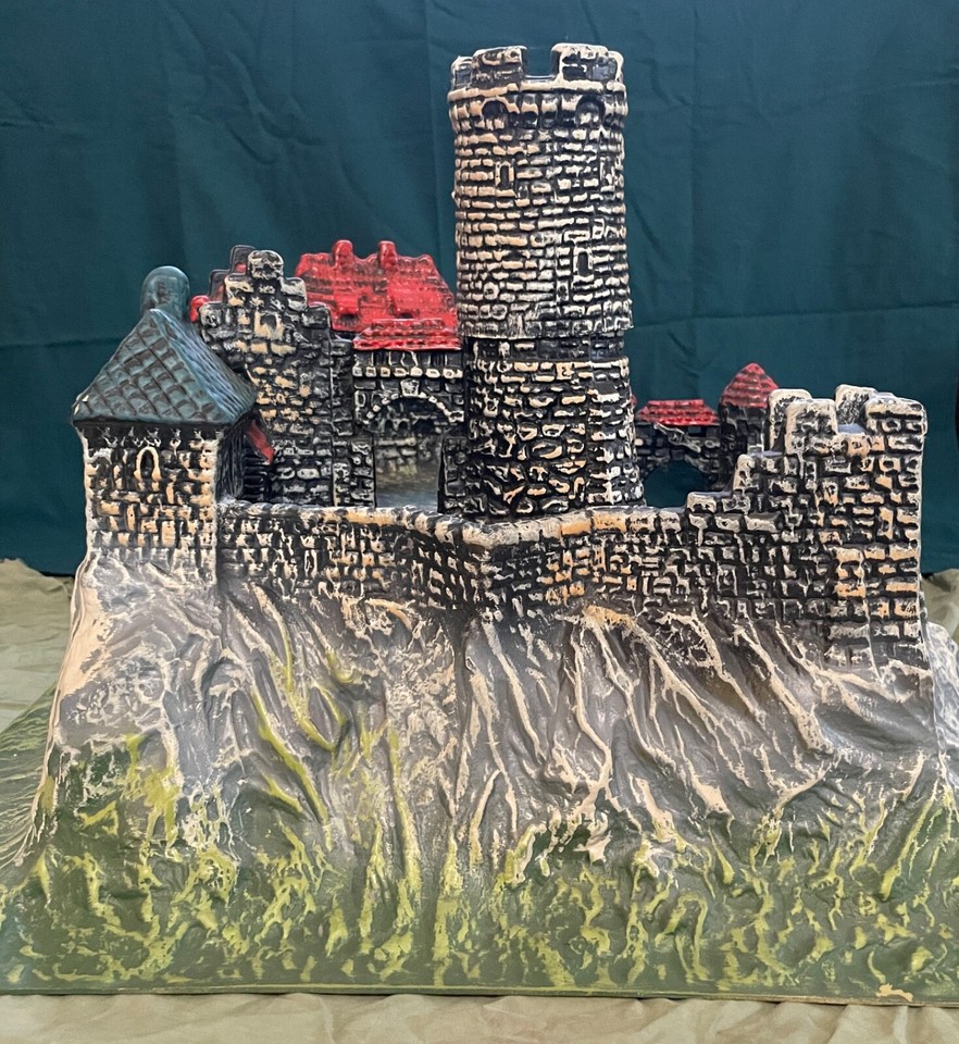 Vintage Hausser Elastolin Hand-Painted Medieval Drawbridge Castle Toy ...