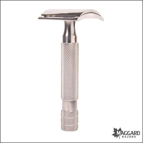 Maggard Razors SS70 Machined Stainless Head with MR11 Handle, DE Safety ...