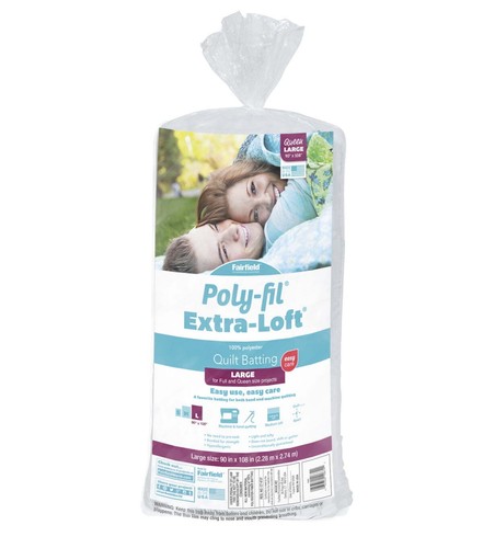 Fairfield Poly-Fil Extra-Loft Quilt Batting, Premium Polyester Batting ...
