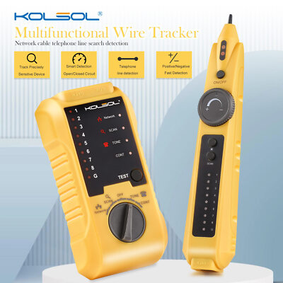 Network RJ11 RJ45 Line Finder Cable Tracker Tester Toner Electric Wire ...