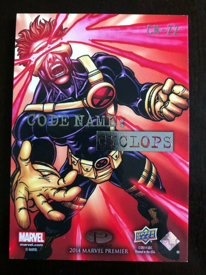 2014 UD Marvel Premier Patch LETTER Code Name Cyclops "S" CN-22 | eBay
