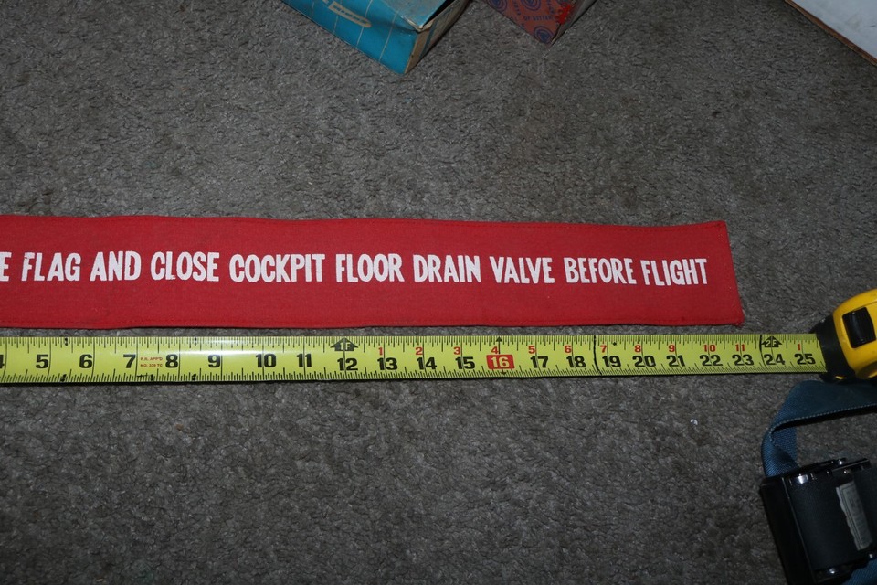 NOS USAF 1950s 60s remove before flight flag cockpit drain 450491 23 ...